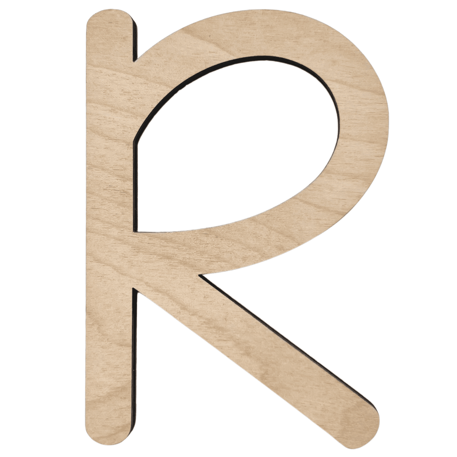 12" Tall BIRCH Wood Letter R | 1/4" Thick | Wood Craft Letter | Krafty ...