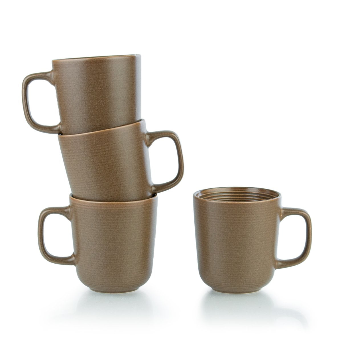 Everything Kitchens Modern Colorful Neutrals - Rippled 12oz Mugs (Set ...