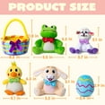 SYNCFUN 7Pcs Easter Basket for Kids, Stuffed Animal Plush Playset ...