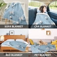 50x60 inch Crystal Fleece & Arctic Fleece Blanket Soft Bed Throws for ...
