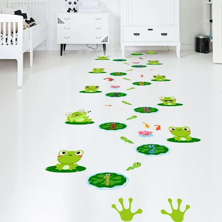 Hongchun Frog Lotus Leaf Hopscotch Hopscotch Game Stickers Floor Decals ...