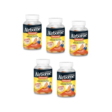 Airborne Zesty Orange Effervescent Tablets,1000mg of Vitamin C - Immune ...