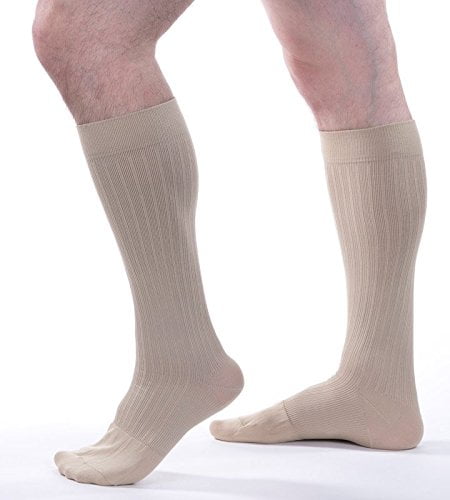Allegro Men’s 20-30 mmHg Essential 102 Ribbed Compression Support Socks ...
