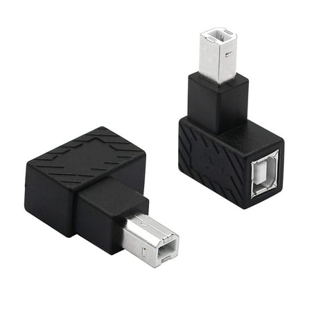 YACSEJAO USB 2.0 Type-B Printer Adapter, 2 Pack 90 Degrees USB 2.0 B ...