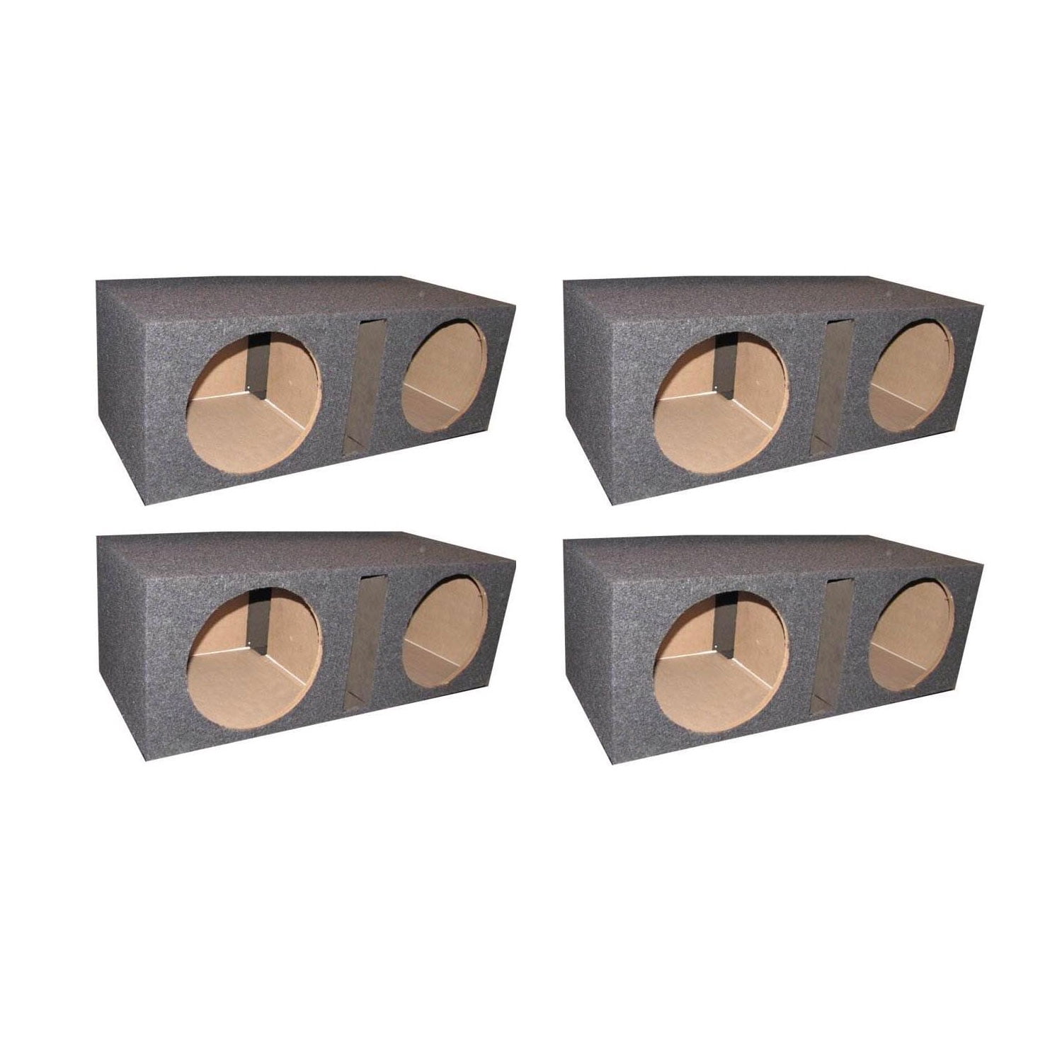 QPower 10 Inch Dual Subwoofer Box (2 Pack) & 12 Inch Dual Subwoofer Box ...