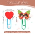 70Pcs 2 Styles Plastic Paper Clips Bookmark Marking Clips Mixed Shapes ...
