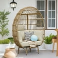 ModFusion Indoor Outdoor Wicker Patio Standing Egg Chair 370lbs ...