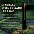 Round Black LED Garden Aluminum Light, Decorative Outdoor Bollard Light ...