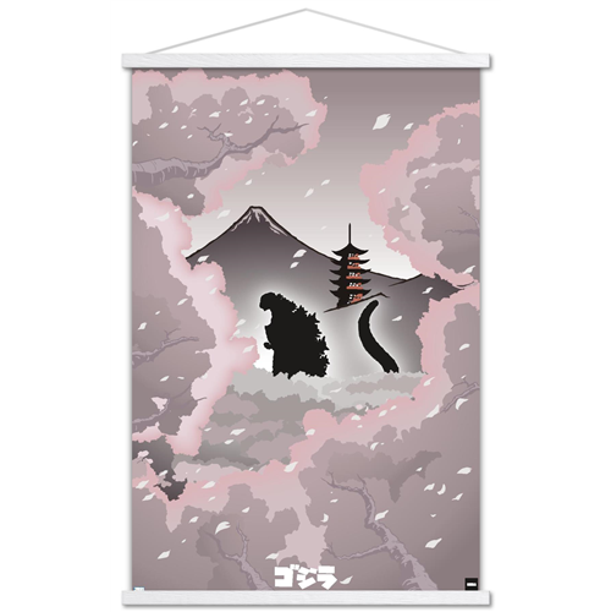 Godzilla - Backdrop Wall Poster with Wooden Magnetic Frame, 22.375" x ...