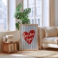 Affixzi Retro Heart Stripes Poster Print for Entryway Wall Decor ...