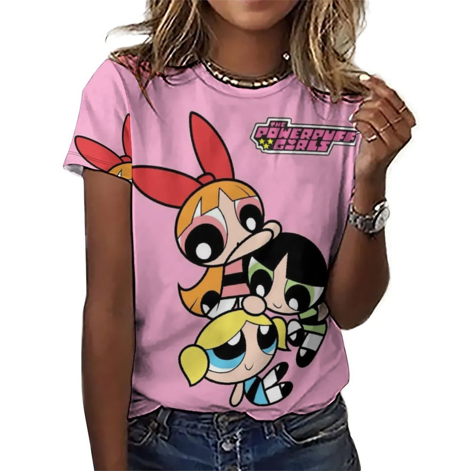 Click here for Wugcbn The Powerpuff Gi-Rls Womens T-Shirt Round N... prices