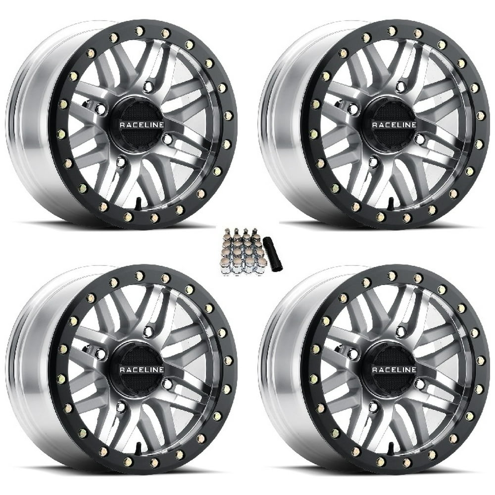 Raceline Ryno Beadlock UTV Wheels/Rims Machined 14" Kawasaki Teryx Mule ...
