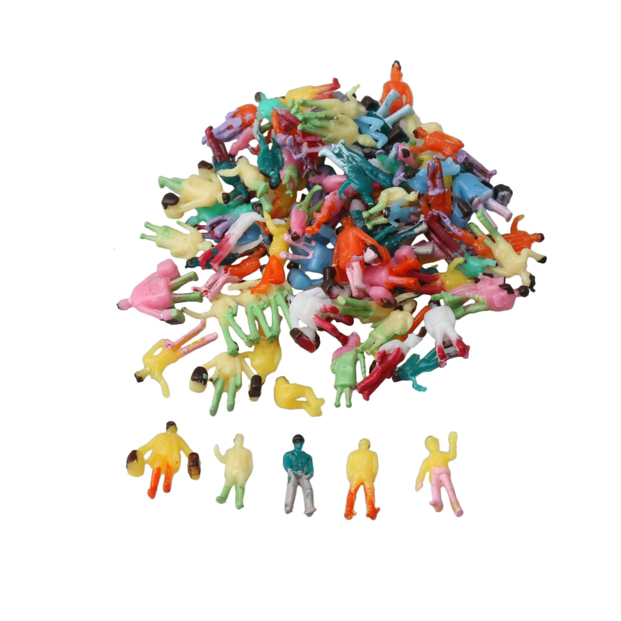 1000 x Painted Model People Figures 1:200 Scale for Building Layout ...
