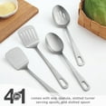 Cooking Utensils Set 4pcs - Stainless Steel Kitchen Utensils, Heavy ...