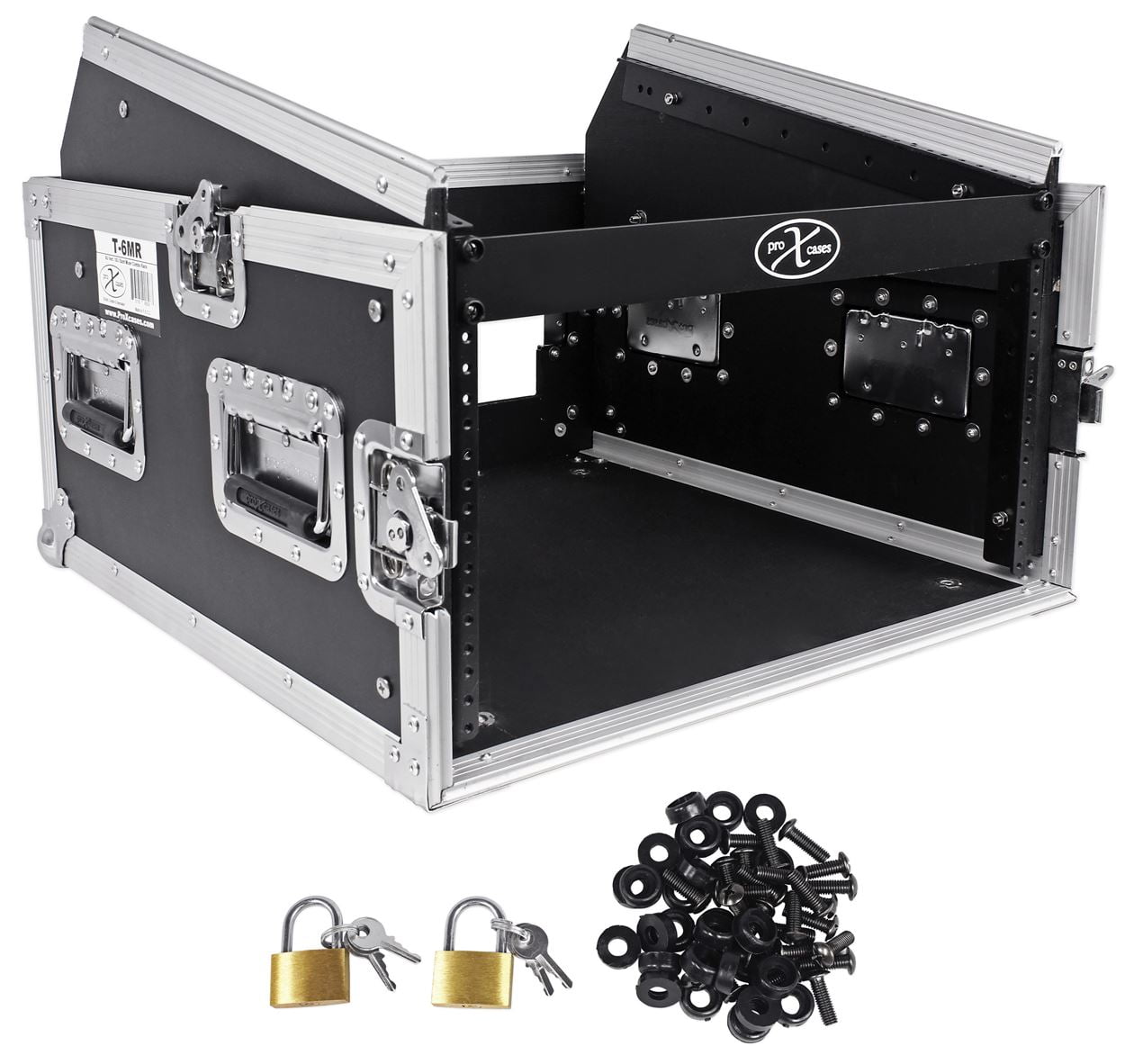 Prox6U Vertical Front Load Mixer Combo Amp Rack Case 10U Top Slant ...