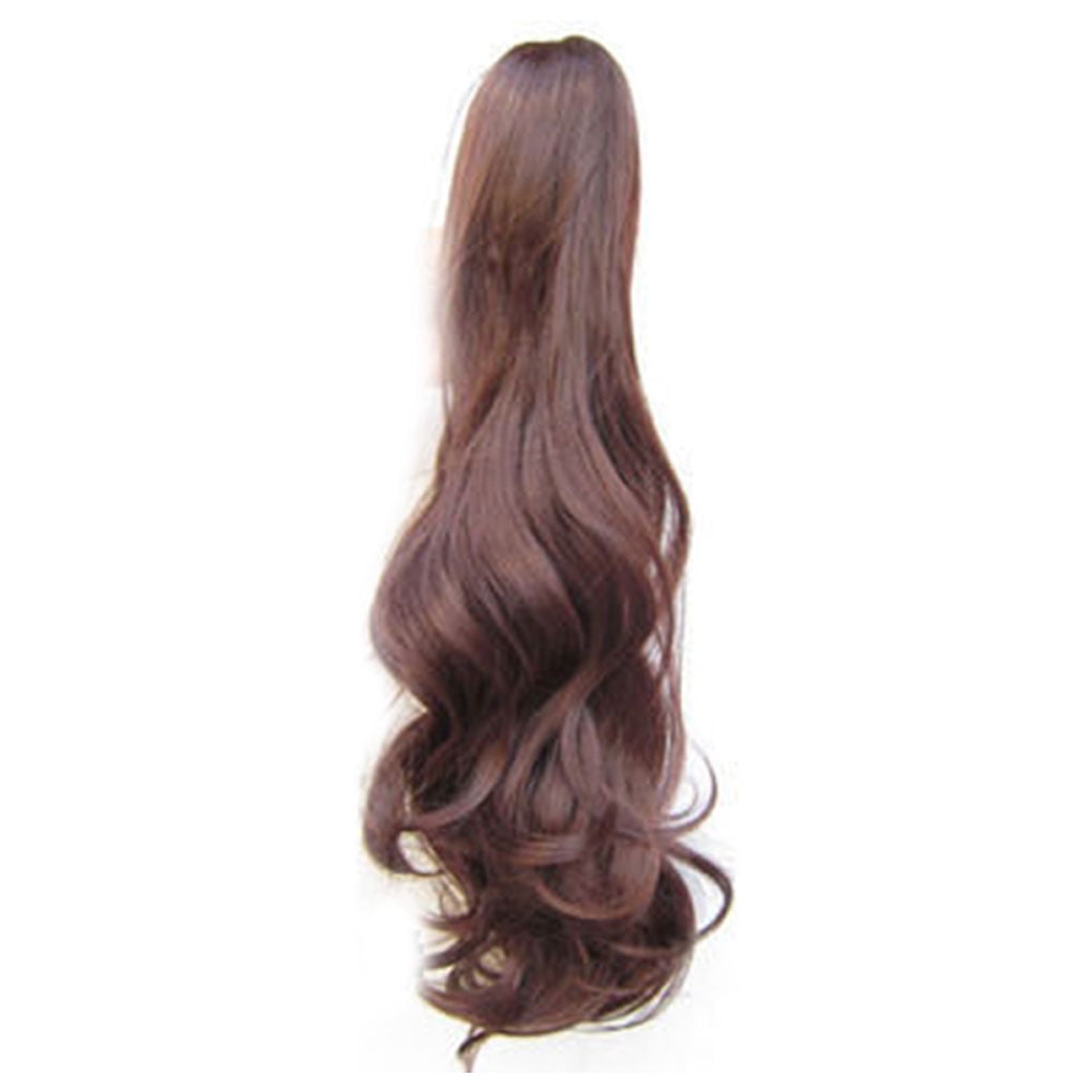 55cm Women Girls Long Curly Wavy Ponytail Extension Synthetic Hair ...