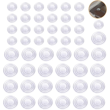 FanShow 100 Pieces Table Tray Glass Rubber Anti Slip Dash Mat Clear ...
