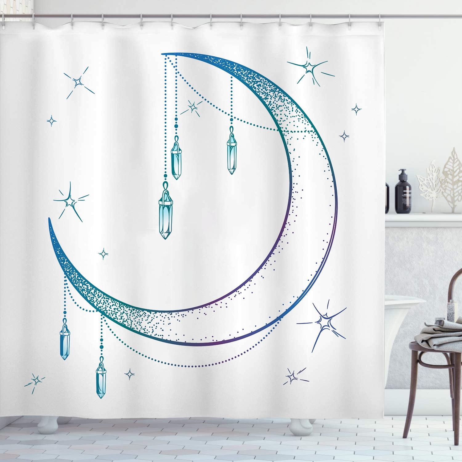 Horror Funny Rock Music Skeleton Shower Curtain Black Background ...