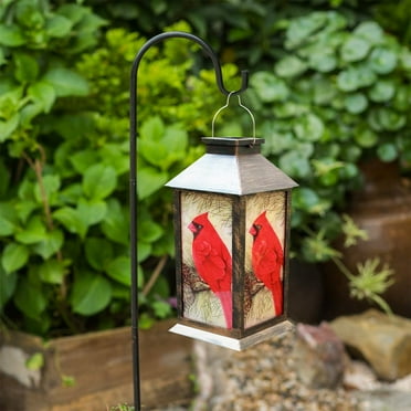 Outdoor Hanging Solar Lanterns, Solar Powered LED Cardinal Lights ...