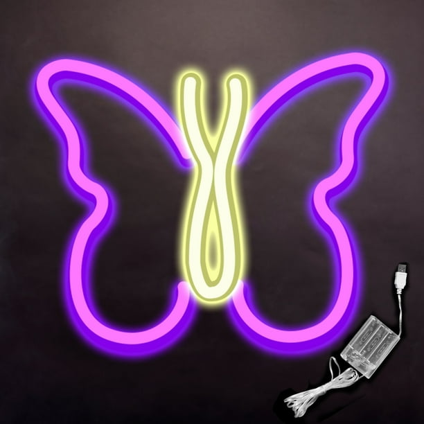 Hotbest Led Neon Light Butterfly Neon Signs Lights 5v Usb Battery
