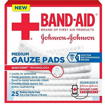 Band-Aid Brand Cushion Care Non-Stick Gauze Pads, Individually-Wrapped ...
