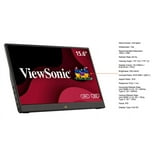 ViewSonic VA1655 15.6 Inch 1080p Portable IPS Monitor with Mobile ...