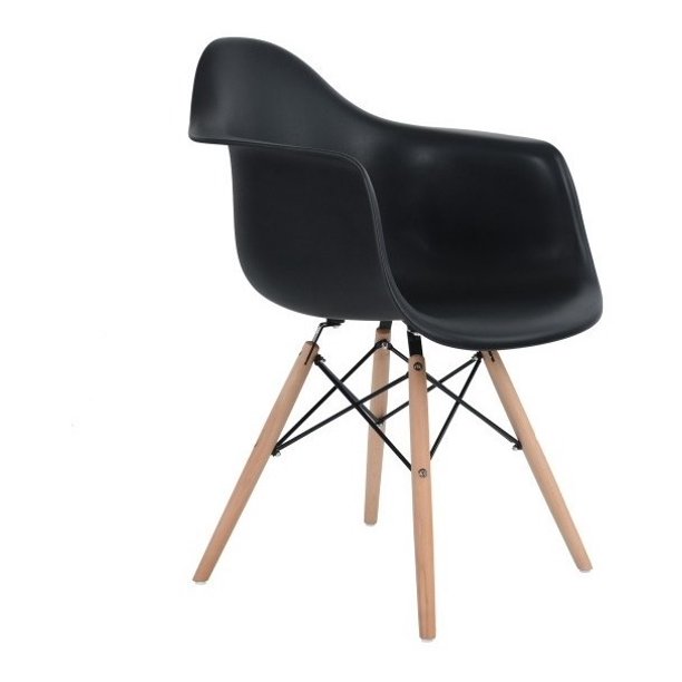 Silla comedor oficina The Shop estilo Eames Negra | Bodega Aurrera en línea