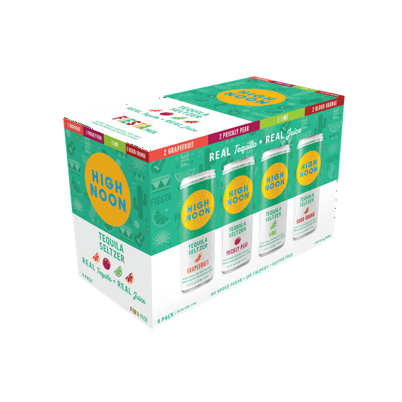 High Noon Vodka Hard Seltzer, Day Variety 8 Pack, 12 fl oz Single Serve ...