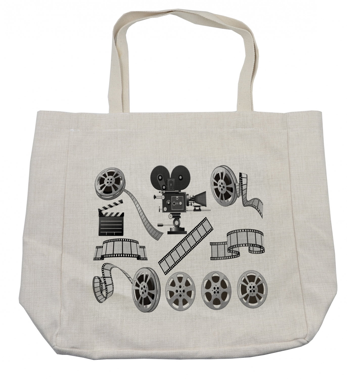 Movie Theater Shopping Bag, Movie Industry Themed Greyscale ...