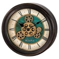 Bulova Clocks C4833 Industrial Motion 12.8 Inch Round Wall Clock, Black ...
