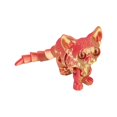 3D Printed Articulated Cartoon Cat Figurine Multi Color Feline ...