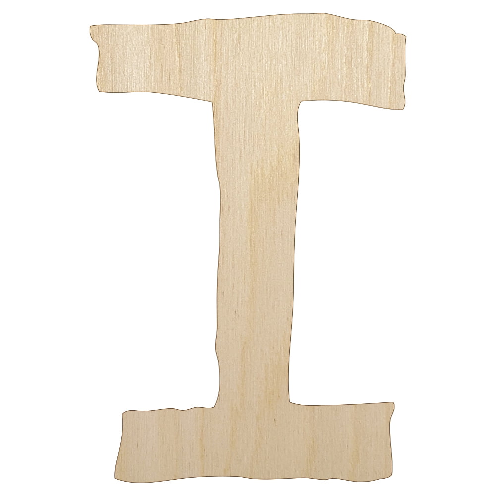 Letter I Uppercase Cute Typewriter Font Wood Shape Unfinished Piece ...