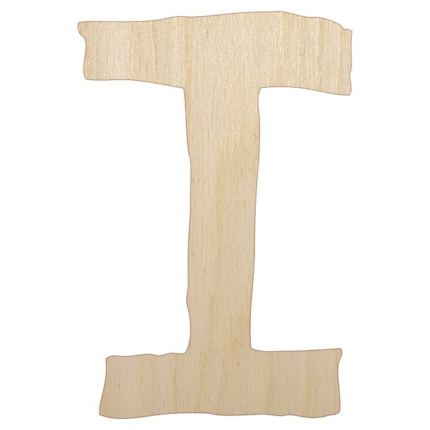 Letter I Uppercase Cute Typewriter Font Wood Shape Unfinished Piece ...