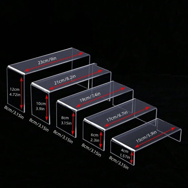 10pcs Clear Acrylic Display Stands, Rectangular Display Collectibles ...