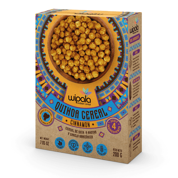 Wipala Cinnamon Quinoa Cereal - Vegan, Gluten Free, Non GMO - 7.05 oz ...