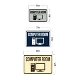 Classic Framed Computer Room Sign (Black) - Large - Walmart.com