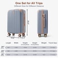 Euroco 3 Piece Luggage Sets, Lightweight Durable Hardshell Suitcase set ...
