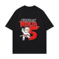Birthday Ninja 5th Anniversary T Shirt Black Cartoon Ninja Character ...