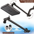 6" Square Oil Rubbed Bronze Rainfall Shower Head with 11'' Extension ...