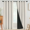 100% Blackout Thermal Insulated Navy Blue Grommet Curtains, Room ...