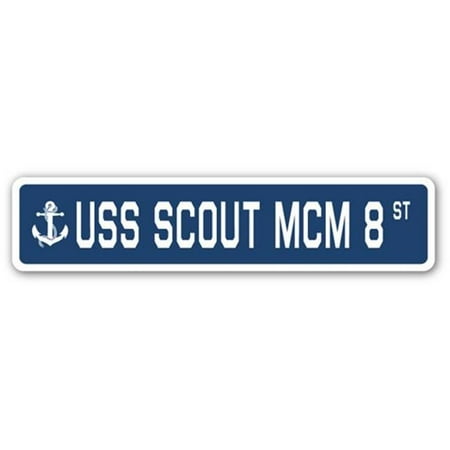 SignMission SSN-Scout Mcm 8 4 x 18 in. A-16 Street Sign - USS Scout MCM ...