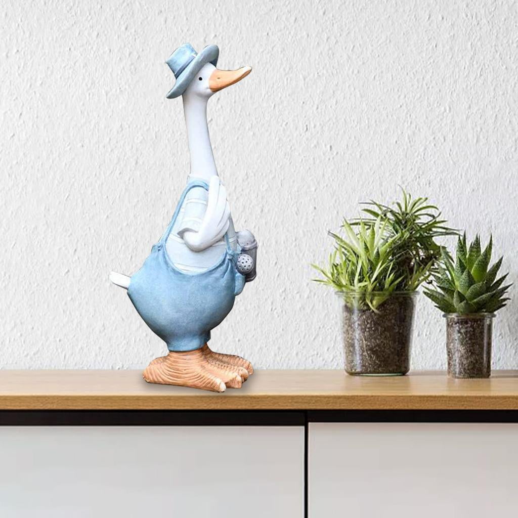 Garden Statues & Sculptures, 12-Inch Standing Duck Outdoor Statues ...