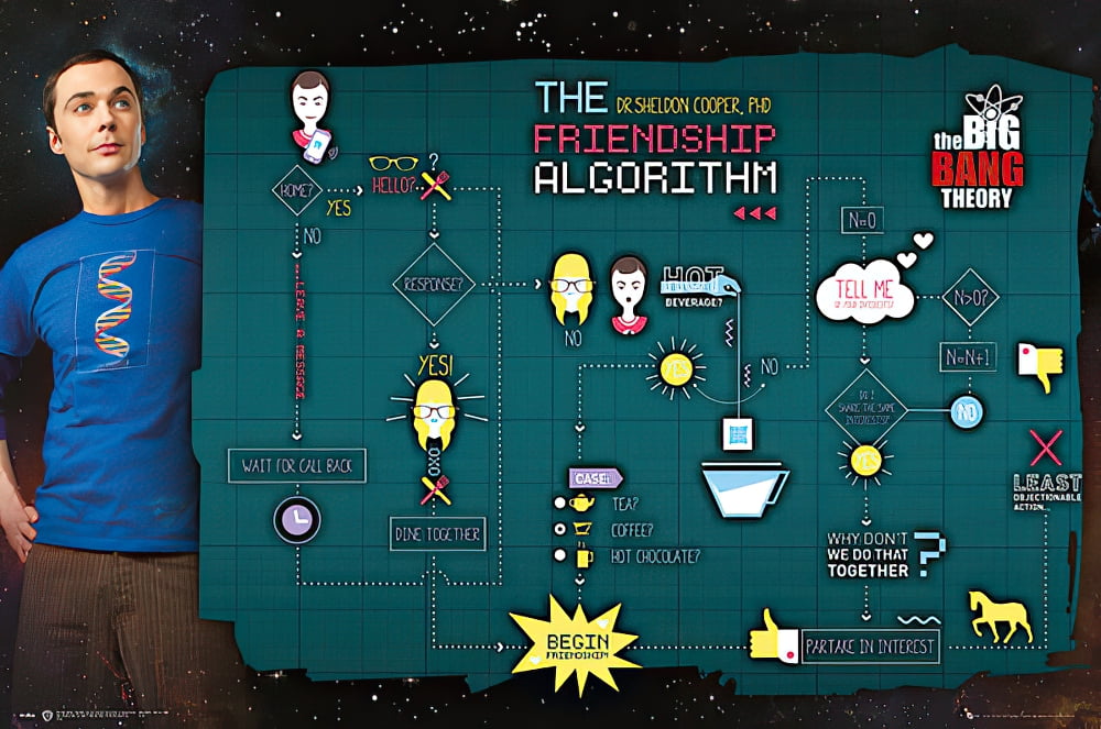 The Big Bang Theory - TV Show Poster / Print (The Friendship Algorithm ...