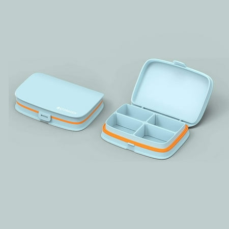 4 Compartment Pill Boxes, Portable Medicine Box for Travel and Outdoors ...