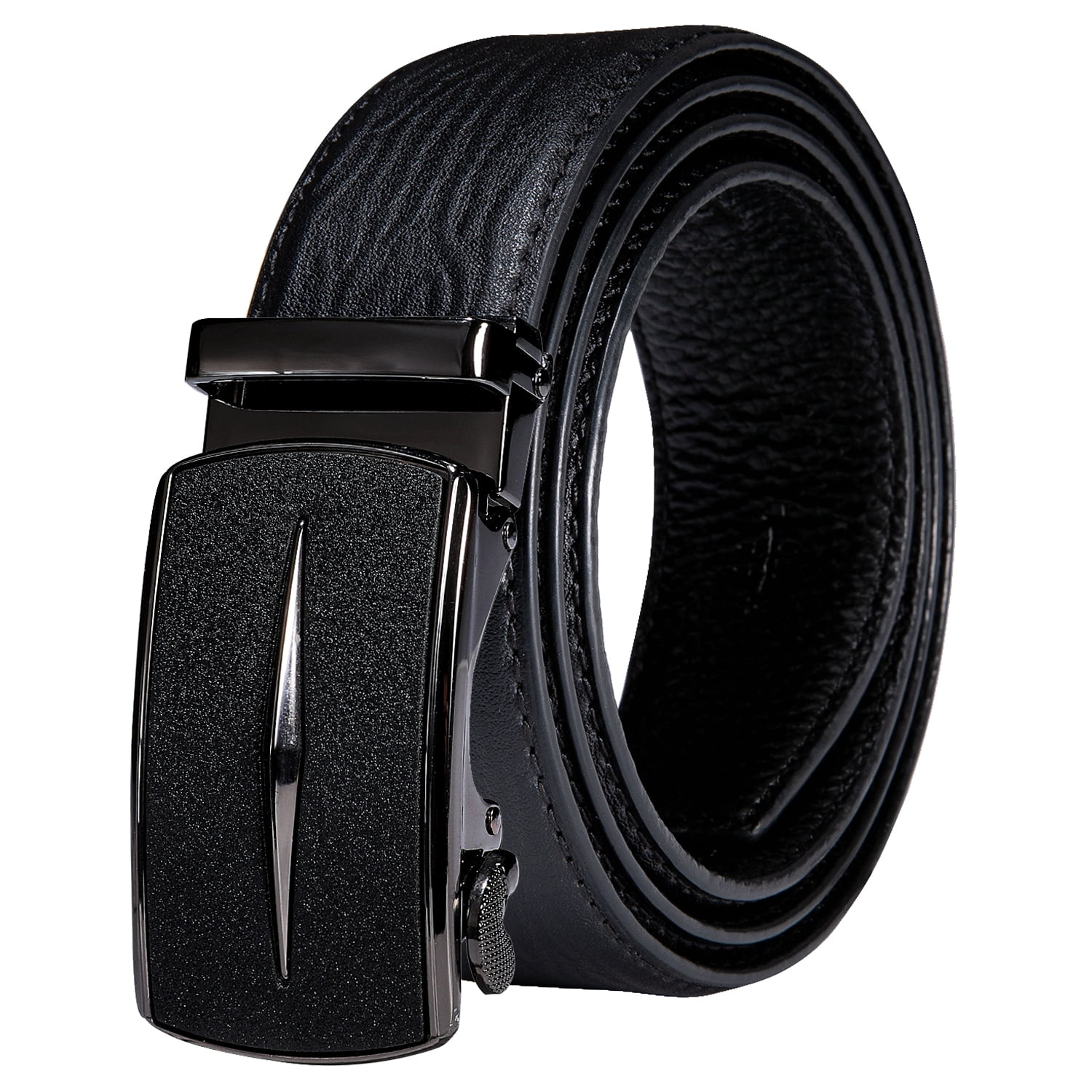 Barry.Wang Mens Ratchet Belt Genuine Leather Belt with Automatic Buckle ...