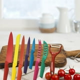 8 Pcs Colorful Kitchen Knife Set,Colored Kitchen Knives Set with Non ...