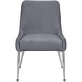Free Shipping! Meridian Furniture Ace Gray Velvet Dining Chair with ...