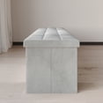 Home Design Chico 42" Tufted Upholstered Folding Storage Bench with ...