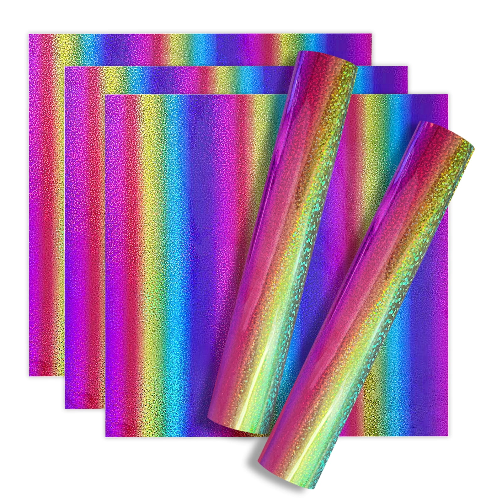 Lya Vinyl Rainbow Holographic Sparkle Vinyl - Permanent Vinyl 12” x 12 ...