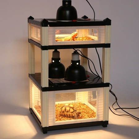 Reptile Heating Lamp Stand Pet Light Bulb Holder 300W Ceramic Heat UVA ...